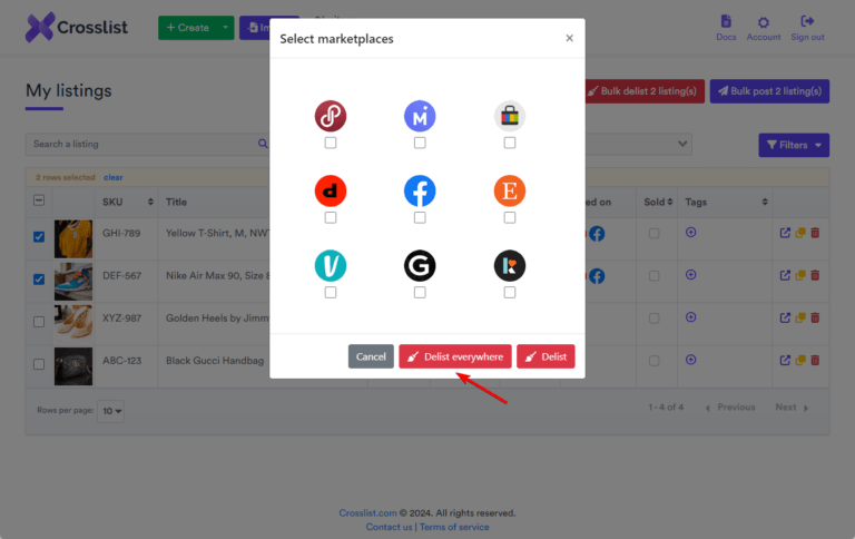 How To Relist And Delist On Multiple Marketplaces With Crosslist